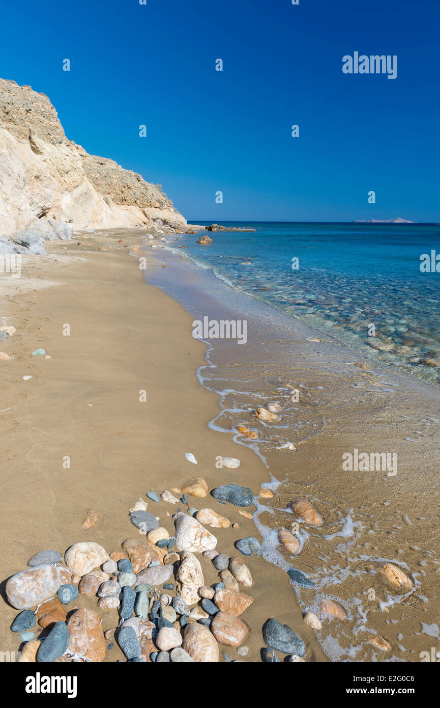 Greece Cyclades Islands Anafi Island Flamourou beach Stock Photo - Alamy