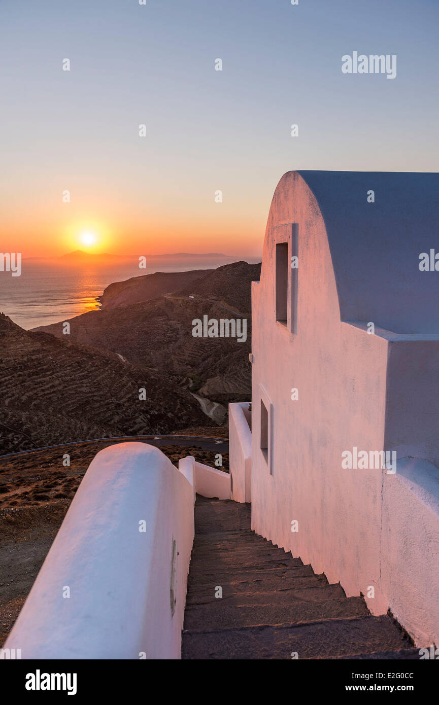 Greece Cyclades Islands Anafi Island at sunset Stock Photo - Alamy