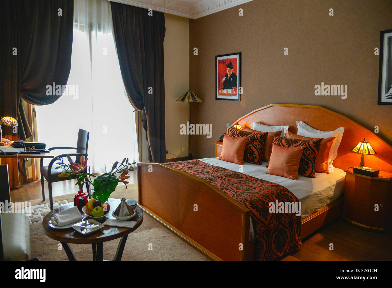 Morocco Casablanca Hotel Le Doge room Sacha Guitry Stock Photo - Alamy