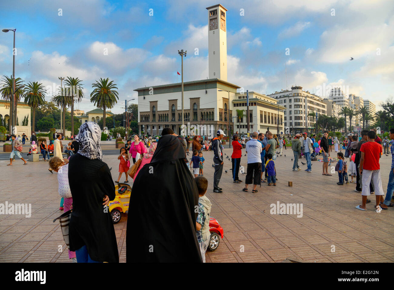 Morocco Casablanca Place Mohammed V Wilaya prefecture building of which ...