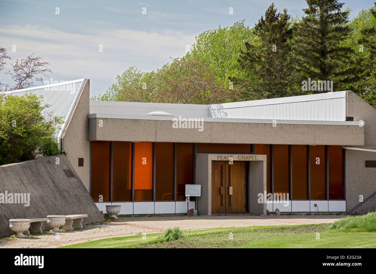 The Peace Chapel at the International Peace Garden. The Garden is on ...