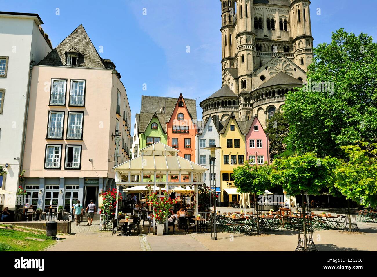 Germany North Rhine Westphalia Cologne the old town Fischmarkt and the ...