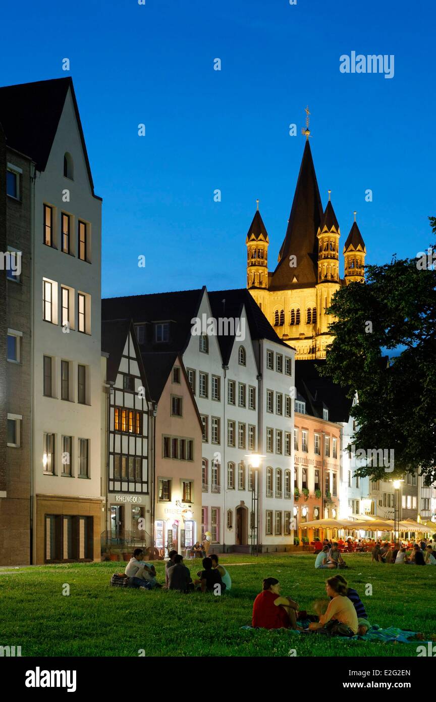 Germany North Rhine Westphalia Cologne the old town Fischmarkt and the ...