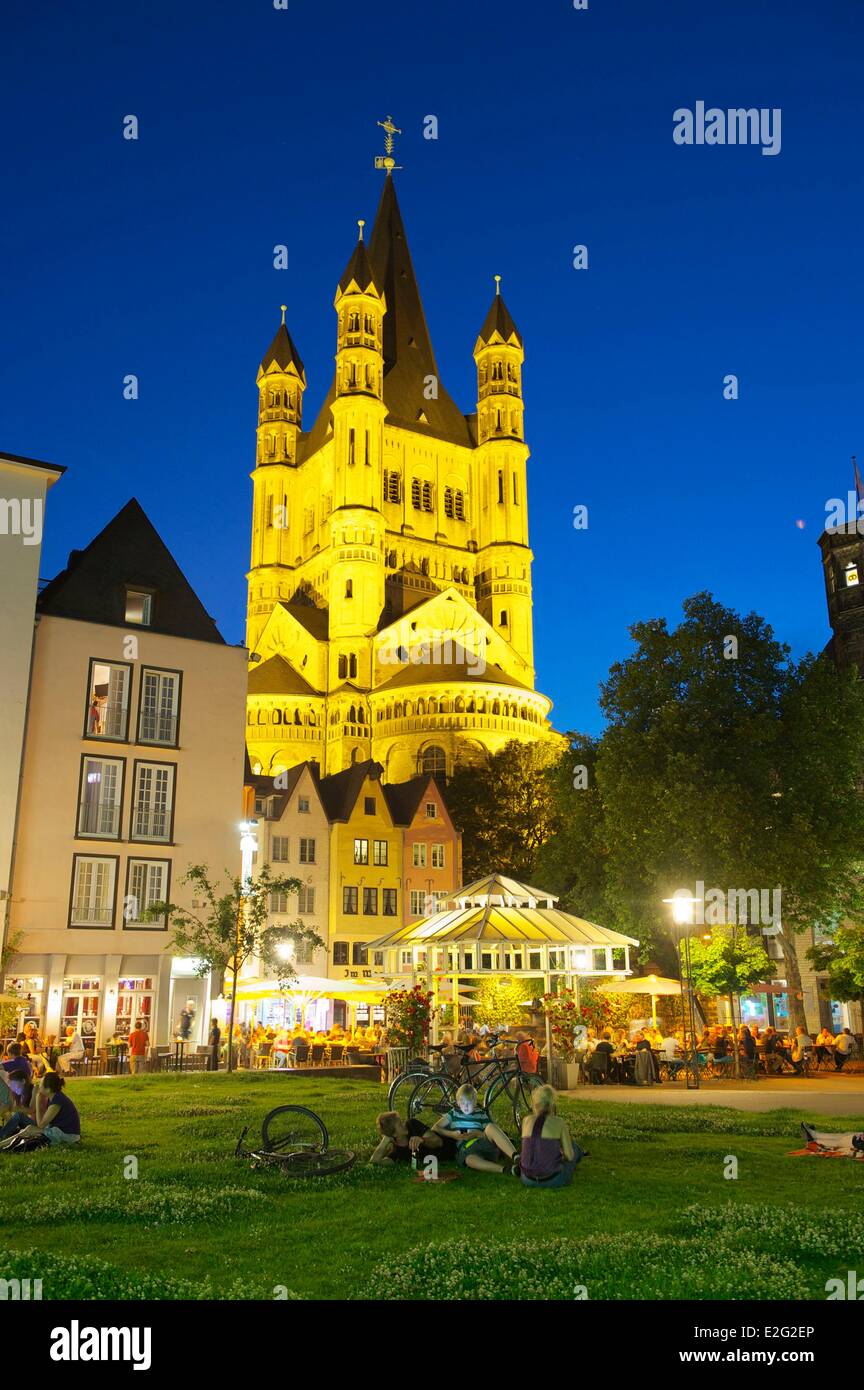 Fischmarkt square with church of gross st martin hi-res stock ...