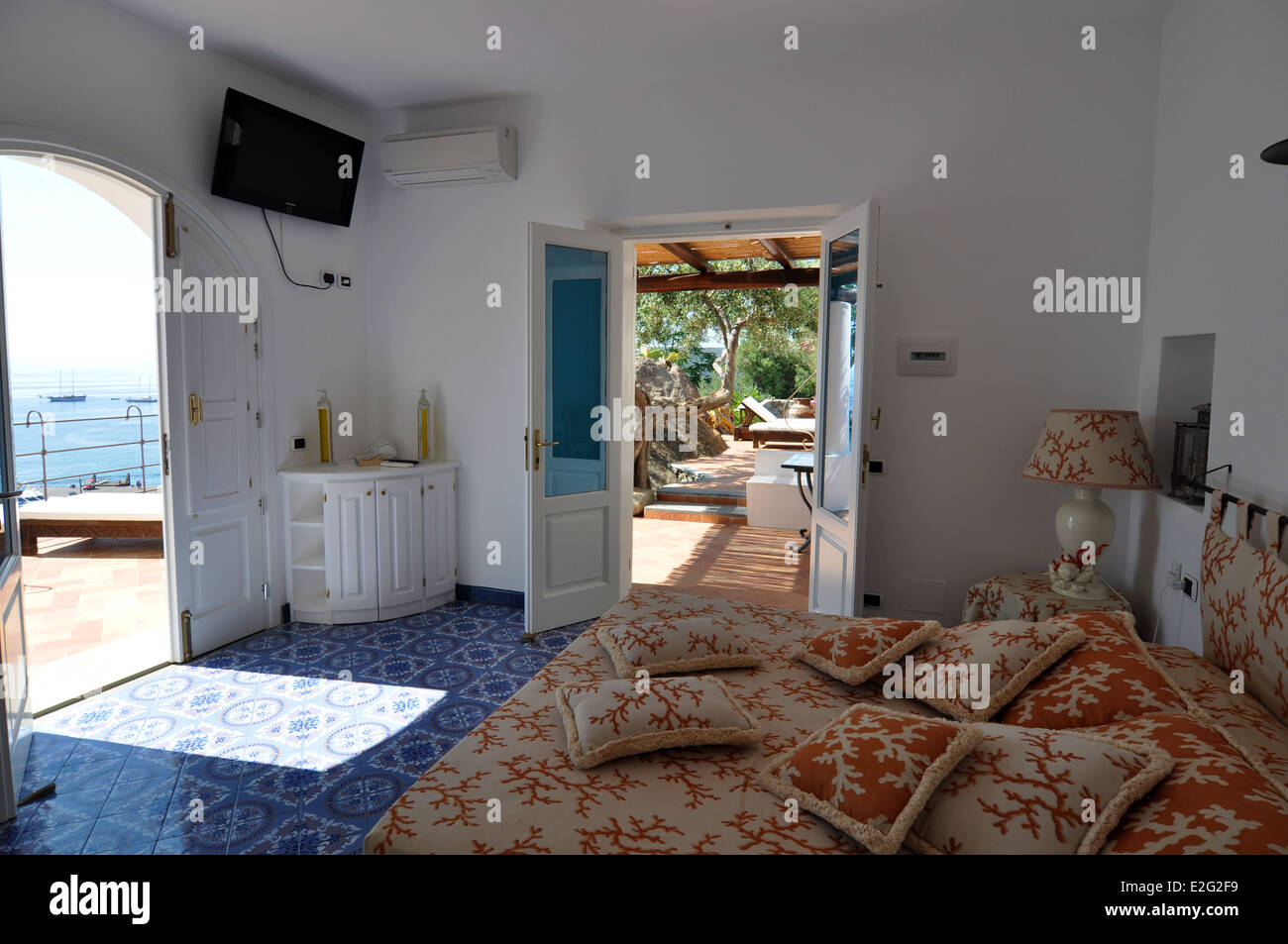 Panarea, terrace, villa da Pina Stock Photo - Alamy