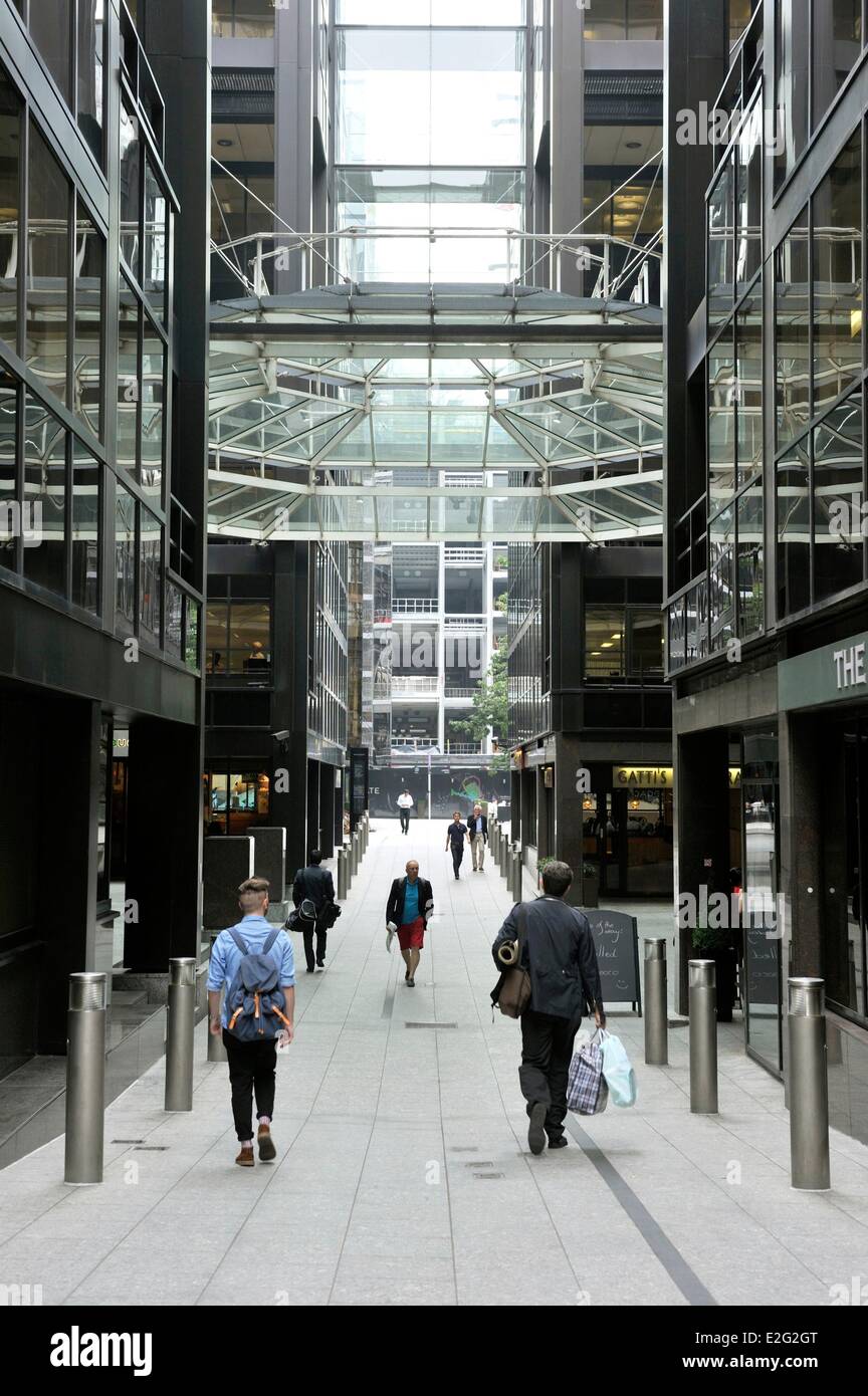 United Kingdom London the City Broadgate Center complex of shops and ...