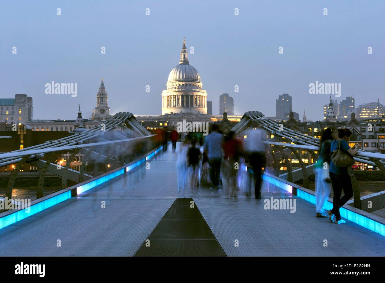 United Kingdom London Millenium Bridge by architect Norman Foster open ...