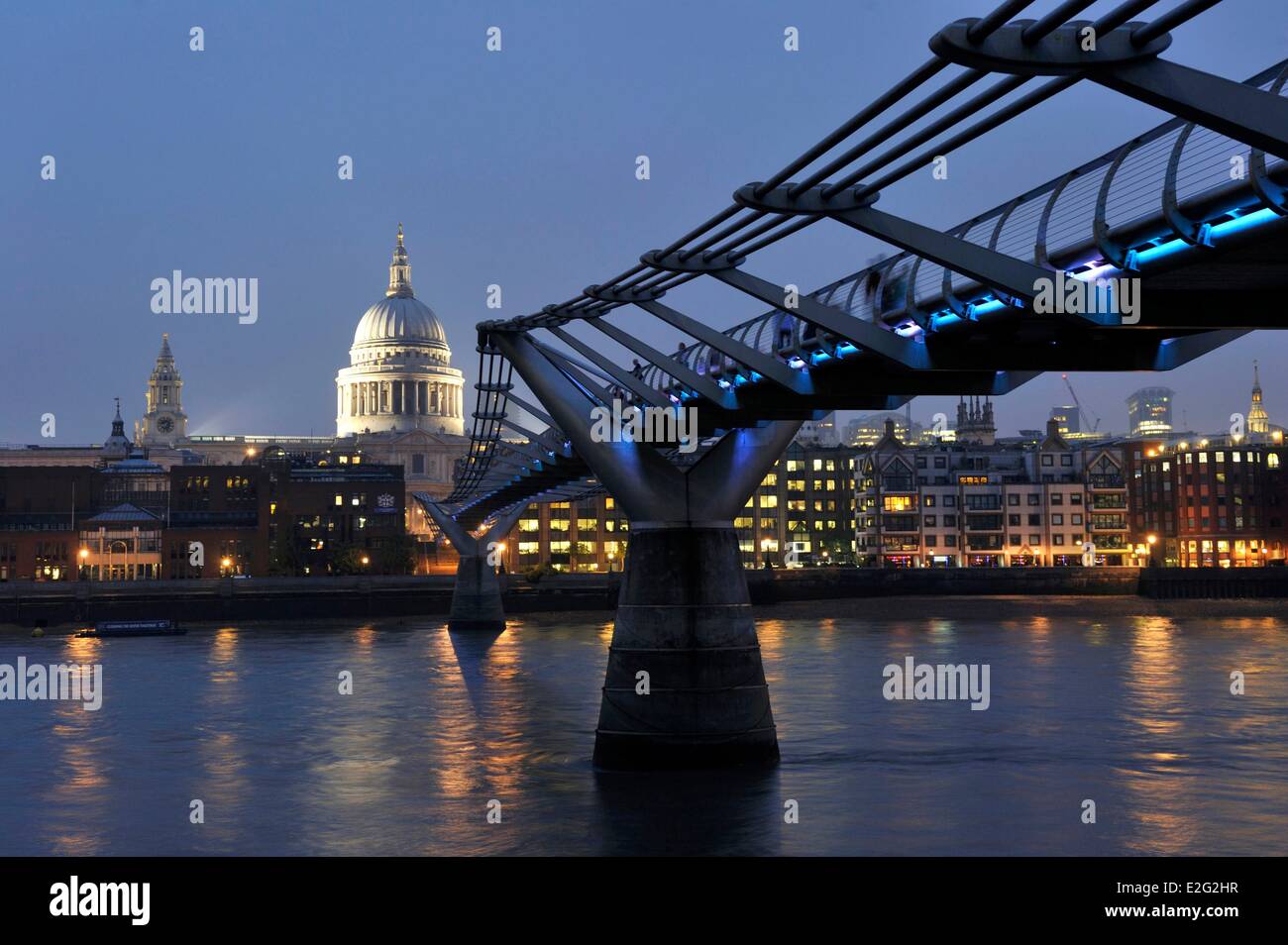 United Kingdom London Millenium Bridge by architect Norman Foster open ...