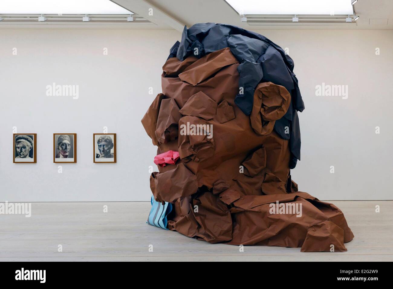 United Kingdom London Chelsea Saatchi Gallery paper bust of Emanuel ...