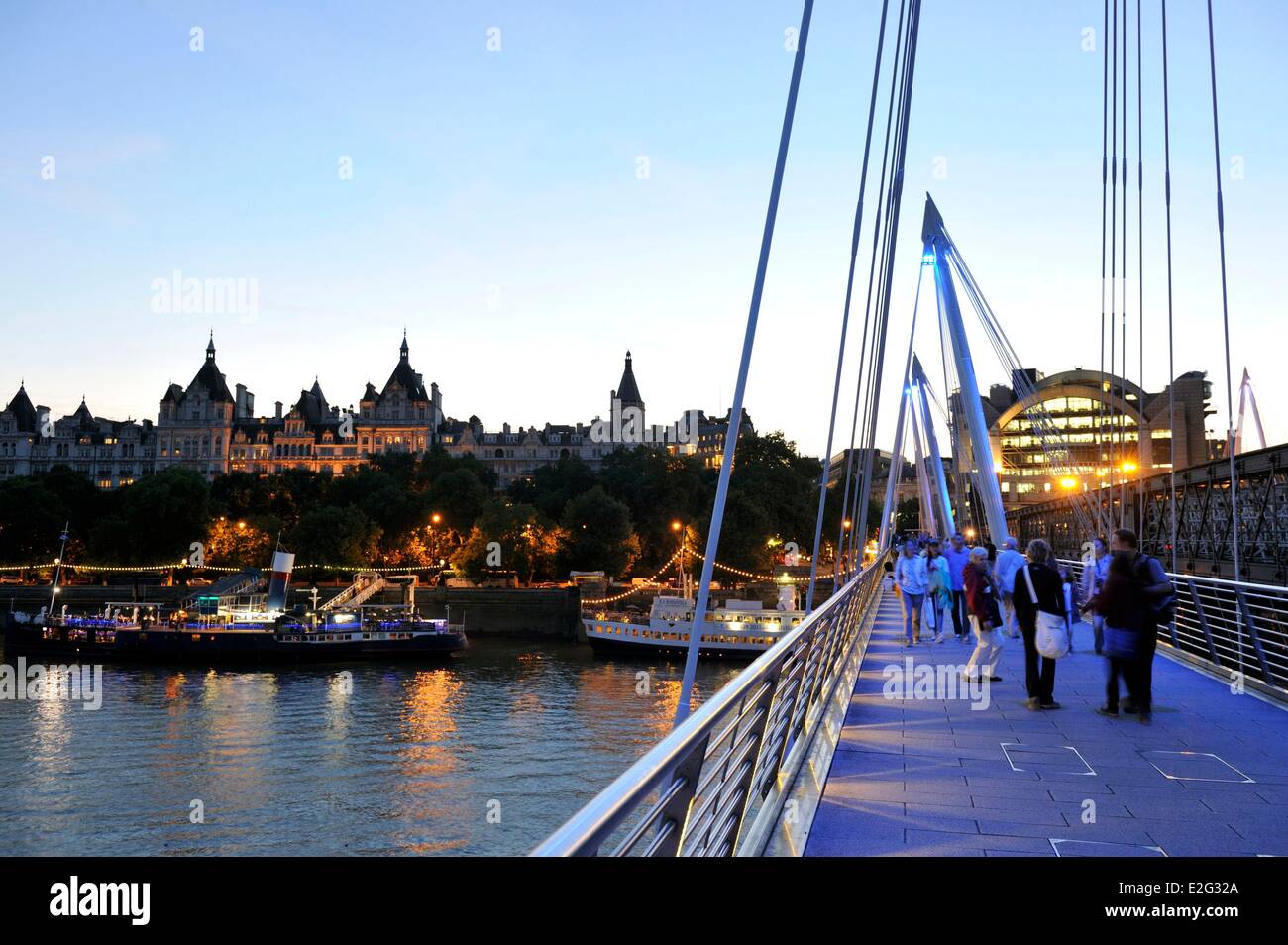 London Golden Jubilee Bridge High Resolution Stock Photography and ...