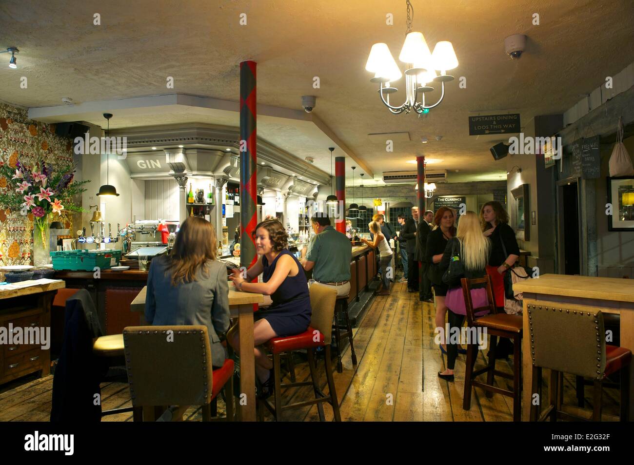 United Kingdom London Whitehall The Clarence pub restaurant Stock Photo ...