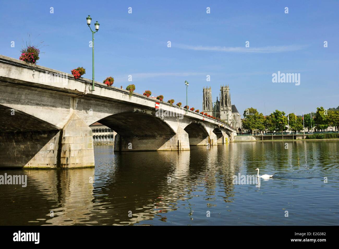 France Meurthe et Moselle Pont a Mousson Saint Martin church and the ...