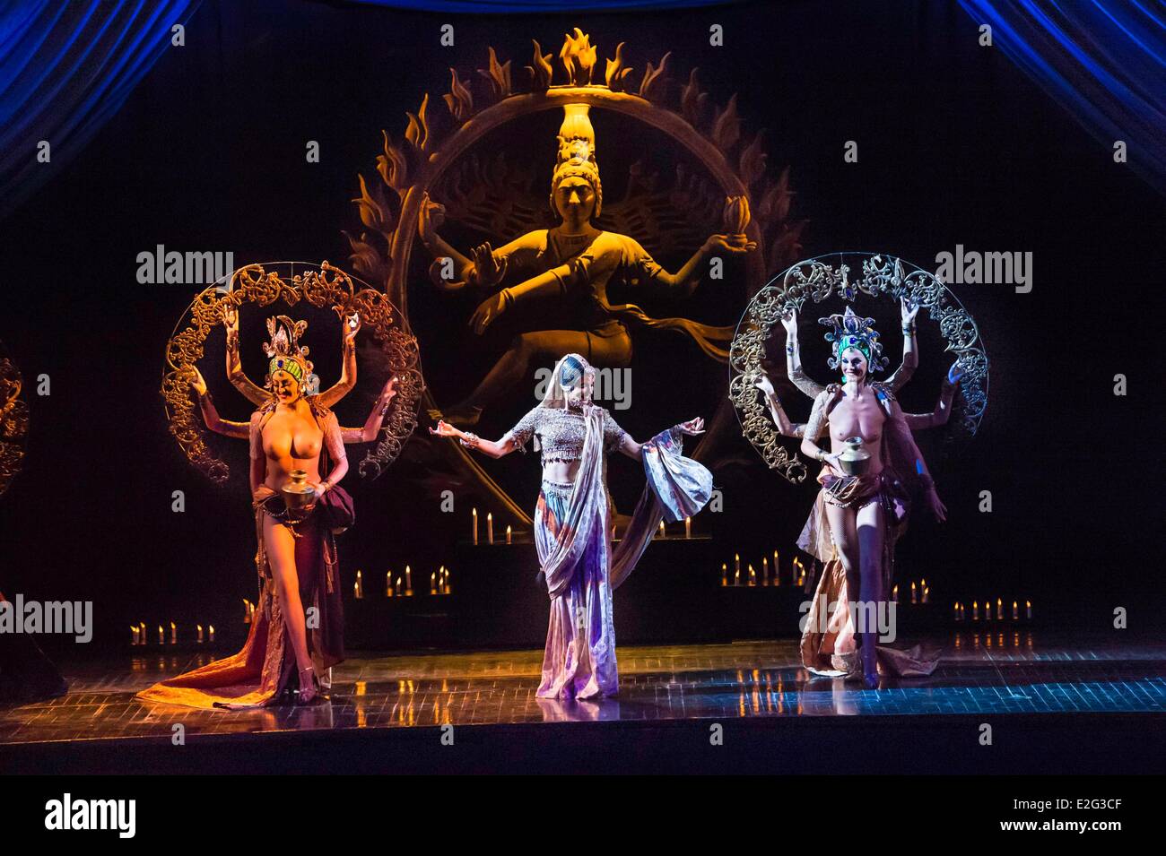 France Paris Champs Elysees Lido Lido's show call Bonheur Stock Photo ...