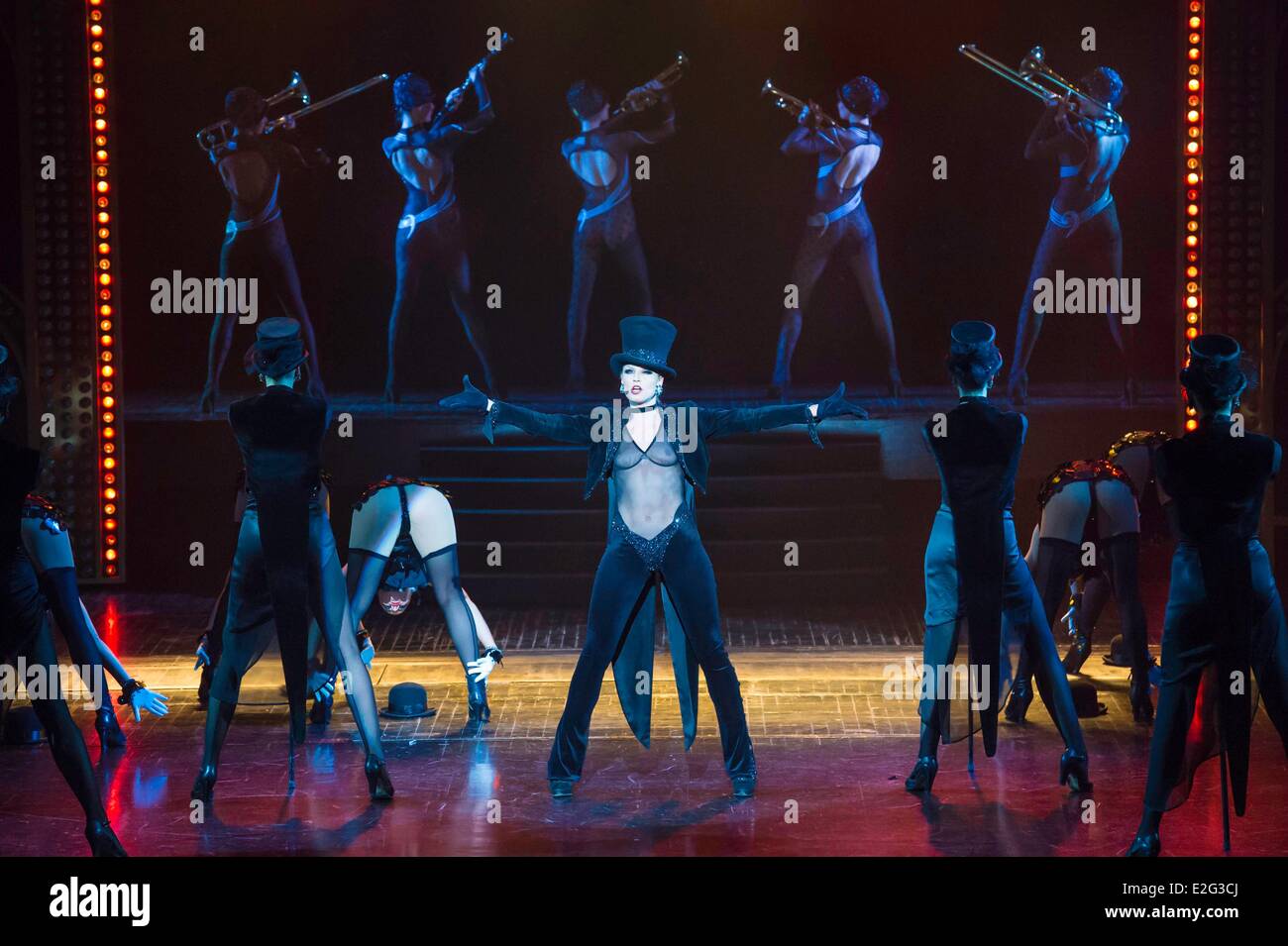 France Paris Champs Elysees Lido Lido's show call Bonheur Stock Photo ...