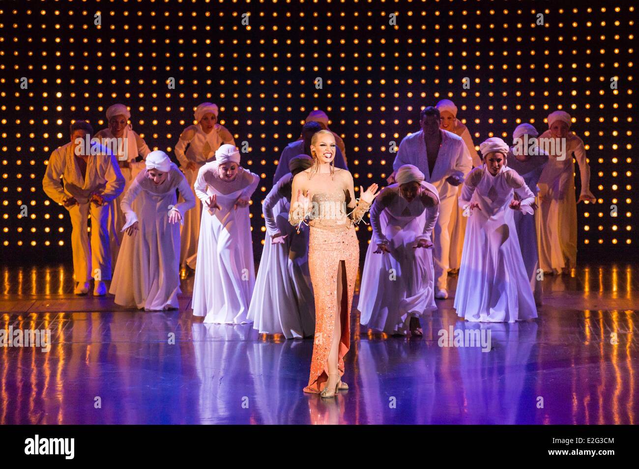 France Paris Champs Elysees Lido Lido's show call Bonheur Stock Photo ...