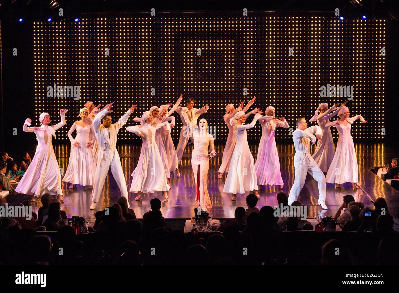 France Paris Champs Elysees Lido Lido's show call Bonheur Stock Photo ...