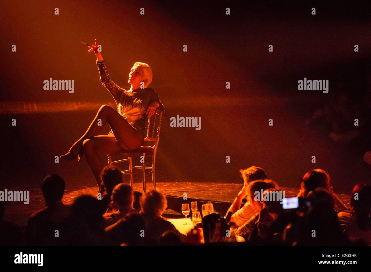 France Paris Champs Elysees Lido Lido's show call Bonheur Stock Photo ...