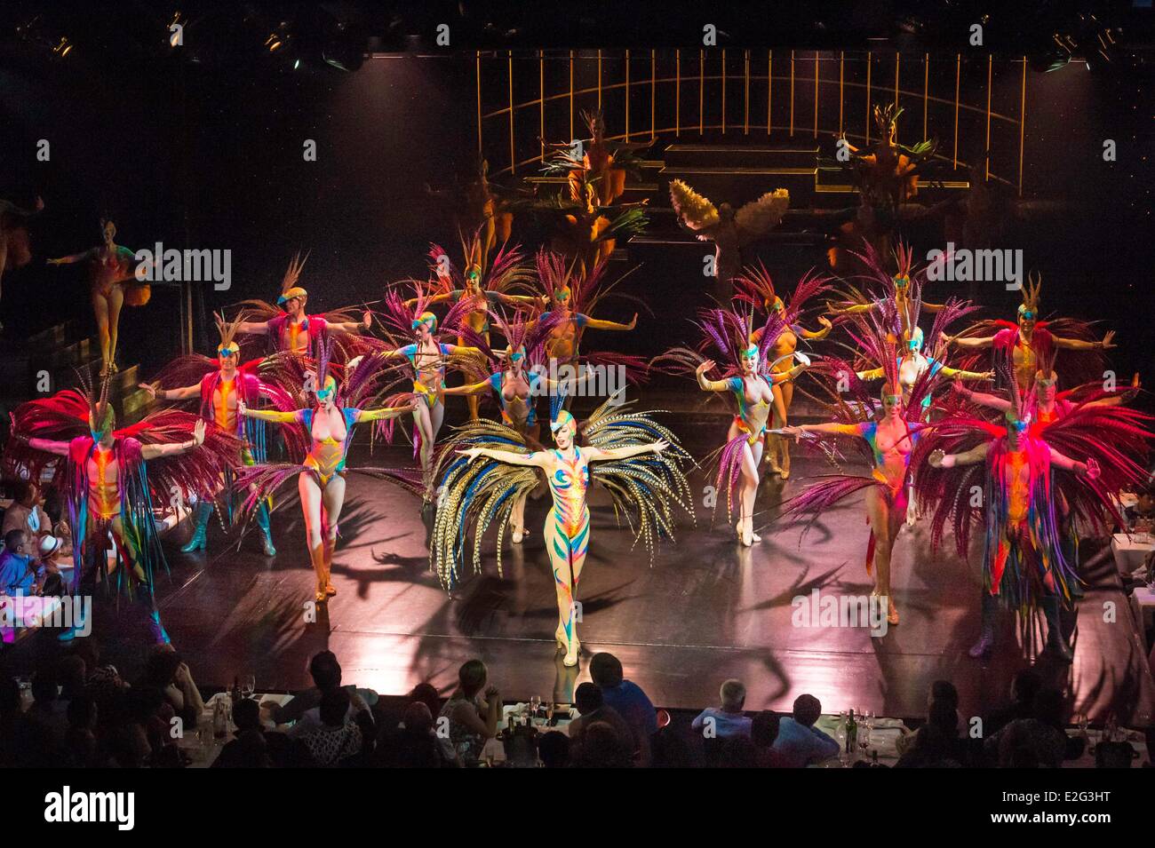 France Paris Champs Elysees Lido Lido's show call Bonheur Stock Photo ...