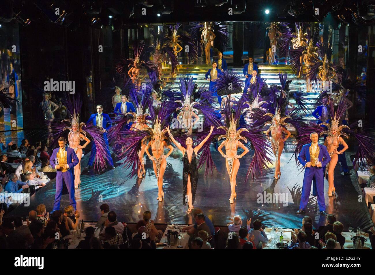 France Paris Champs Elysees Lido Lido's show call Bonheur Stock Photo ...