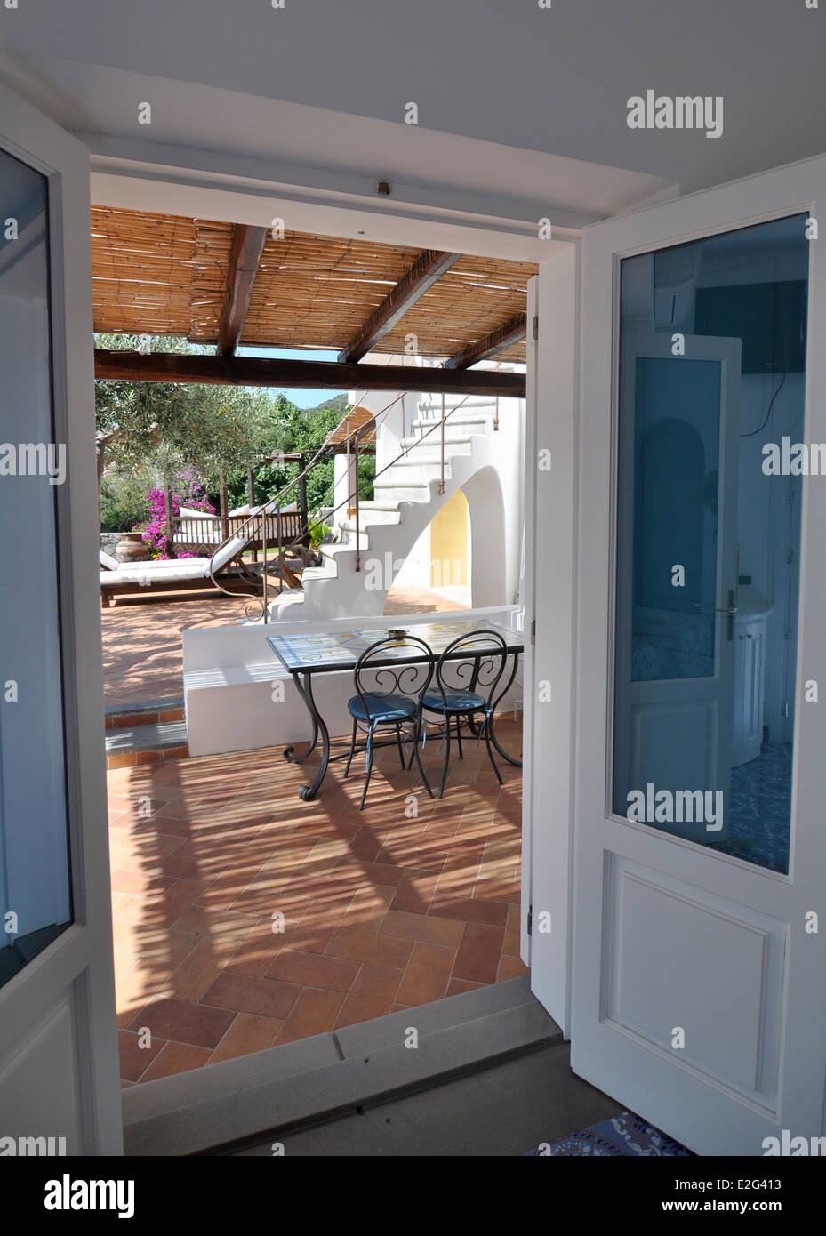 Panarea aeolian terrace Villa da Pina Stock Photo - Alamy