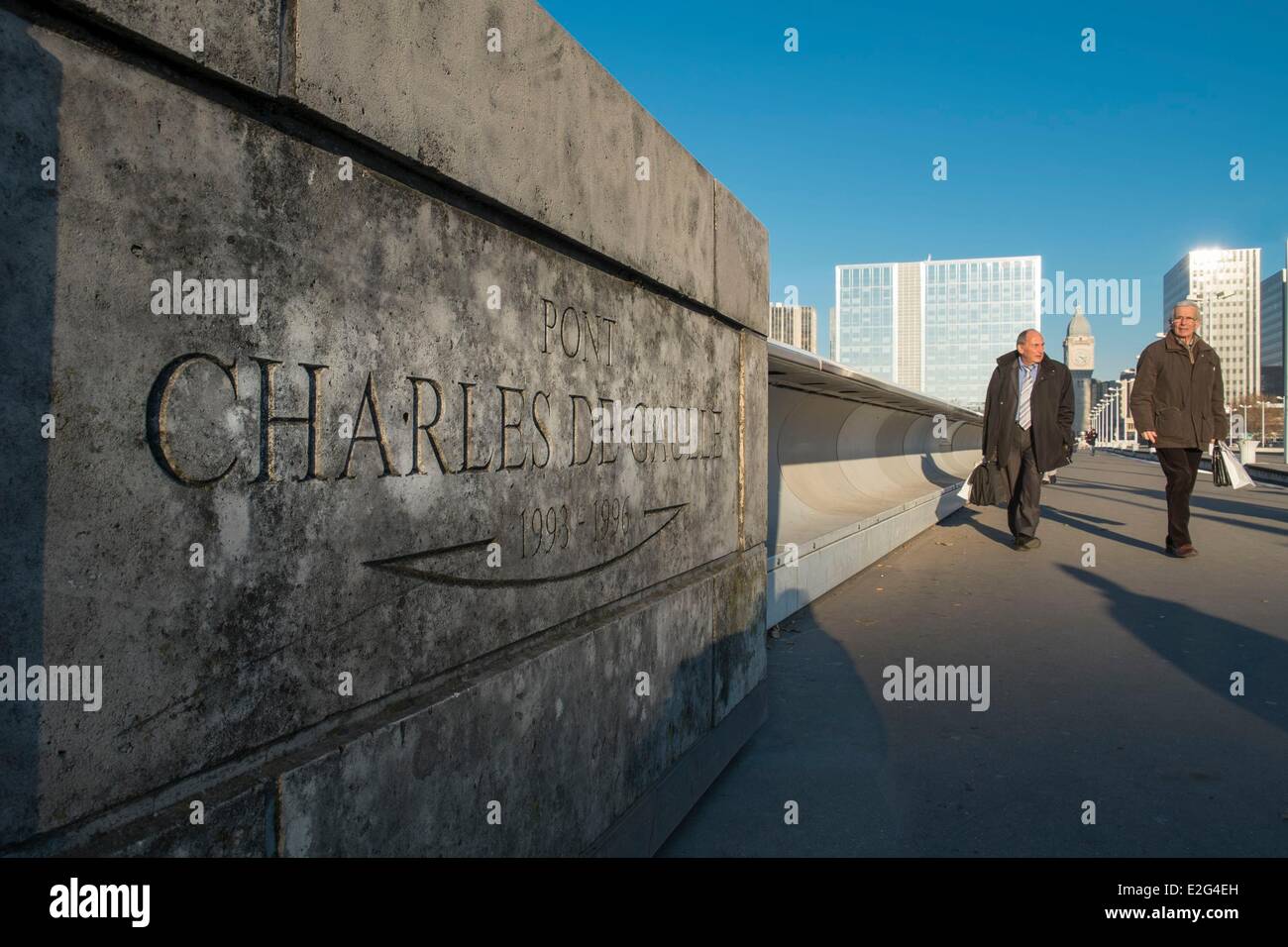 France Paris Charles de Gaulle bridge by the architects Louis Gerald ...