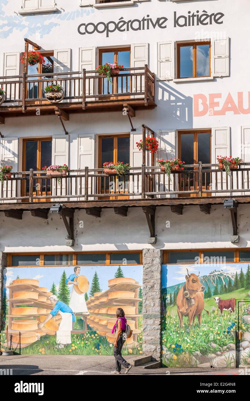 France Savoie Beaufortain massif Beaufort or Beaufort-sur-Doron the ...