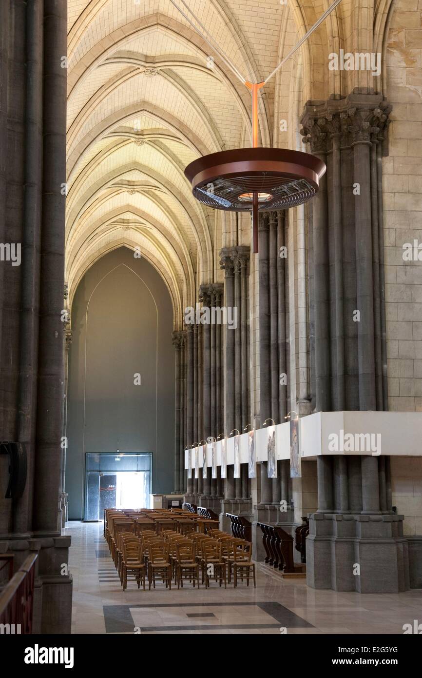 France Nord Lille the Notre Dame de la Treille cathedral Stock Photo ...