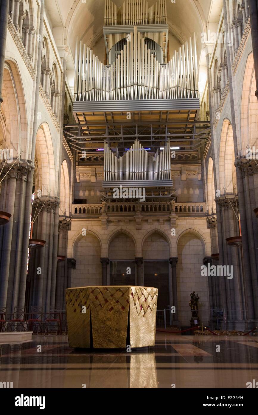 France Nord Lille the Notre Dame de la Treille cathedral Stock Photo ...
