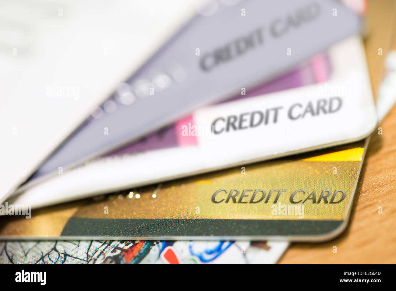 credit card with smart ship on wood texture Stock Photo - Alamy