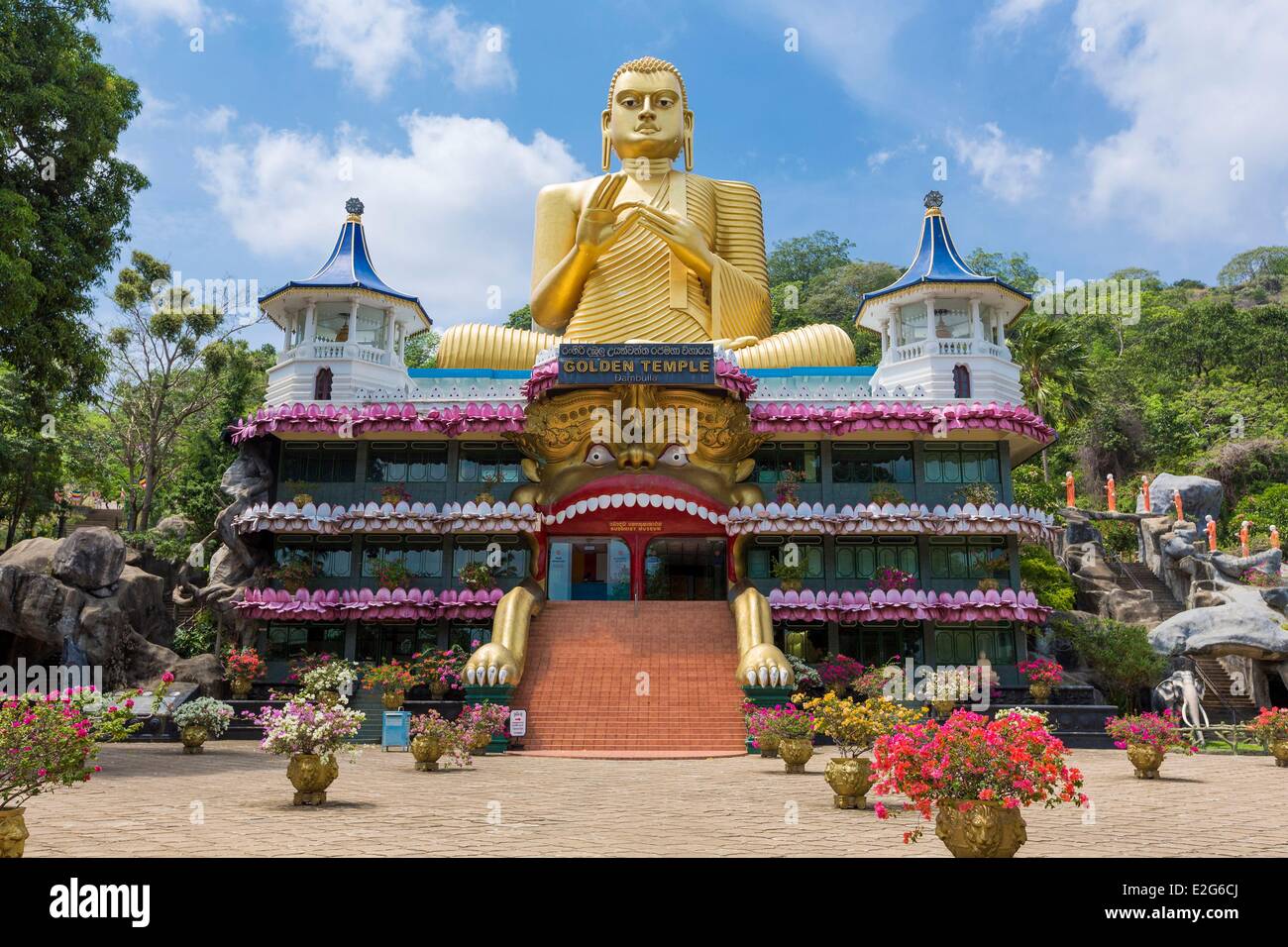 Sri Lanka Central province Matale district Dambulla Golden Buddha ...