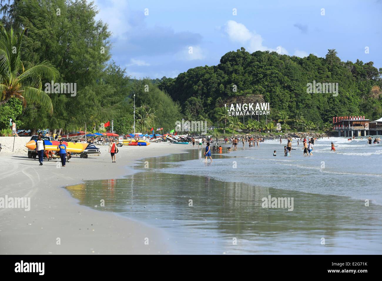 Malaysia Kedah state Andaman Sea Langkawi Island Pantai Cenang beach ...
