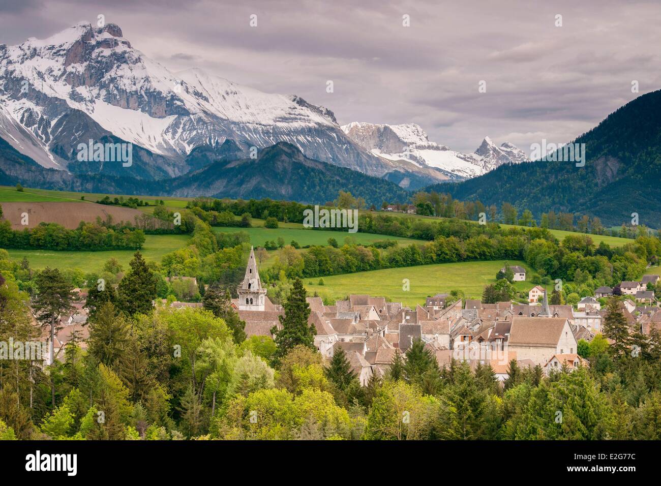 France Isere Trieves region the village of Mens capital of Trieves ...