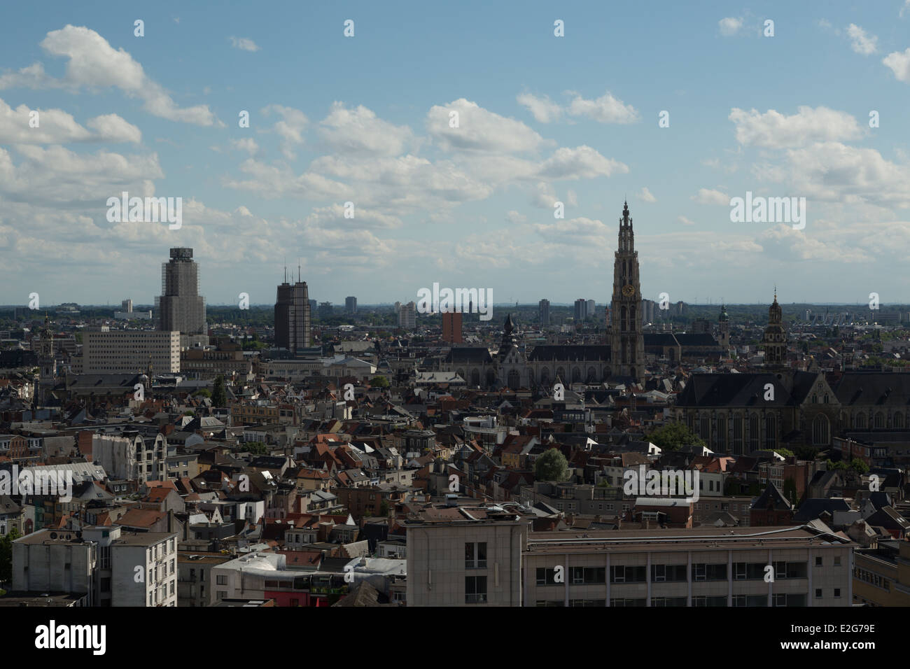 A photograph of the view of the cityscape from the MAS museum in ...