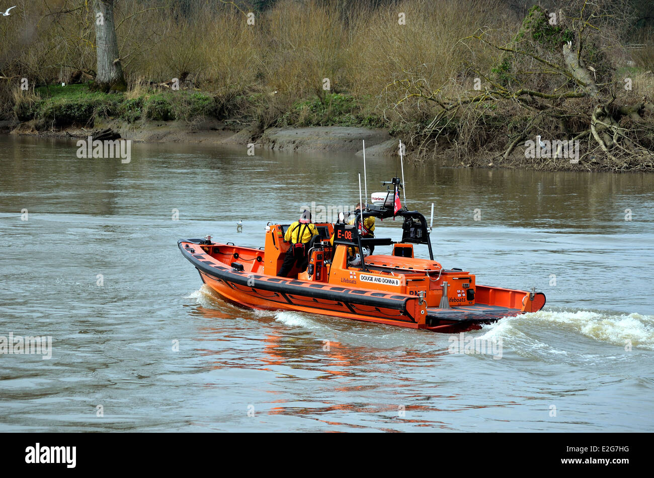 RNLI Lifeboat on River Thames Stock Photo - Alamy