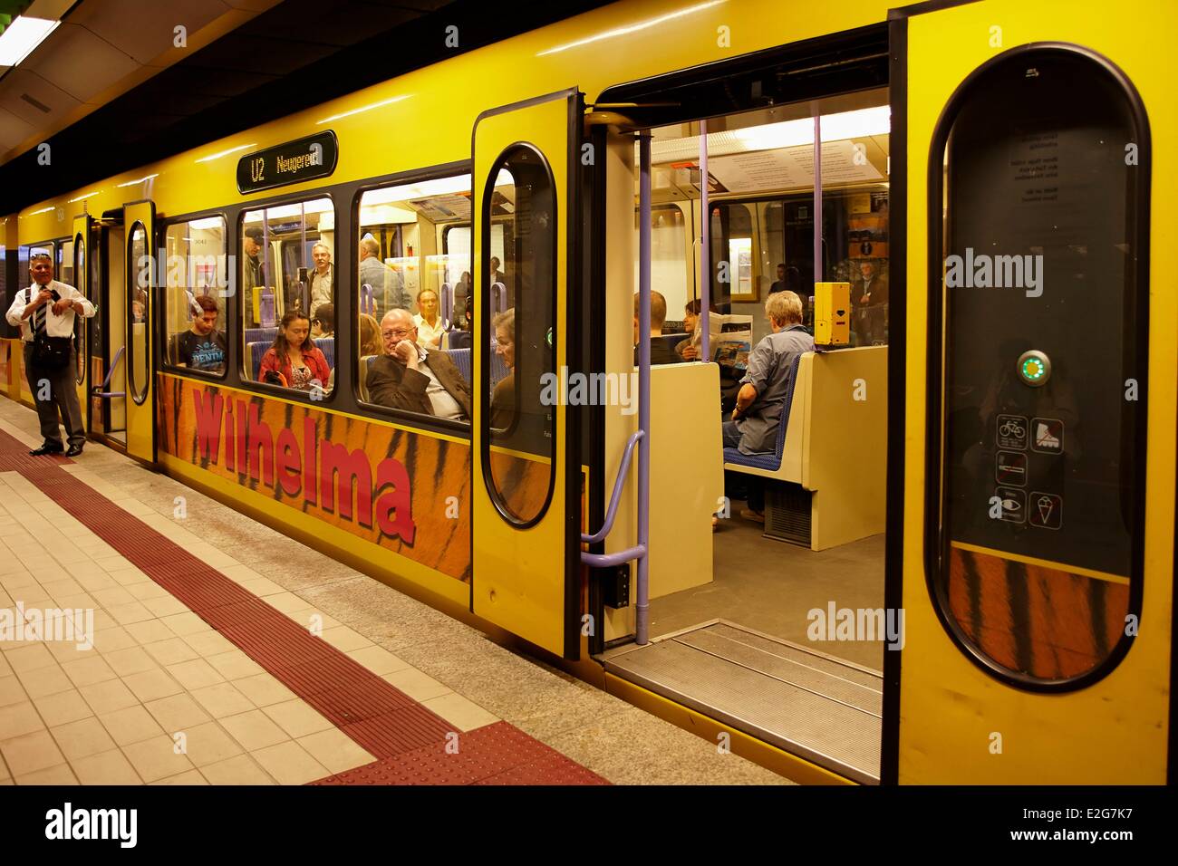 Germany Bade Wurtemberg Stuttgart Subway train Stock Photo - Alamy