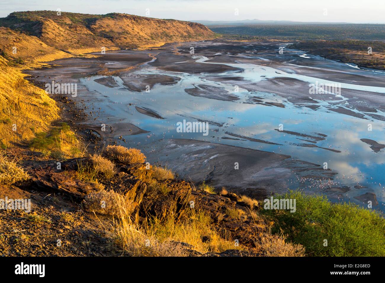 Kenya lake Magadi Rift valley at dawn Stock Photo - Alamy