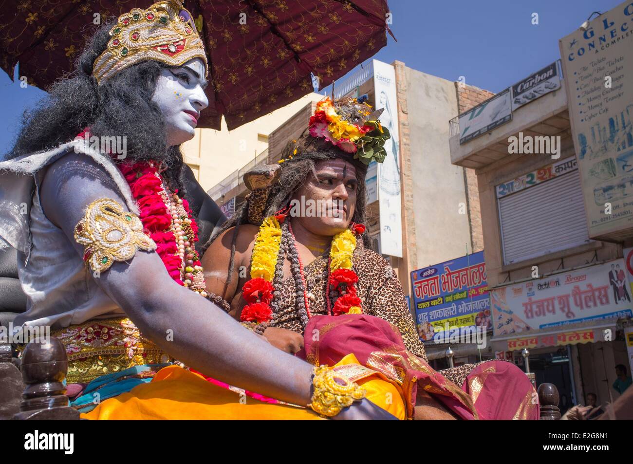 India Rajasthan State Jodhpur the Marwar Festival honors the heroes of ...