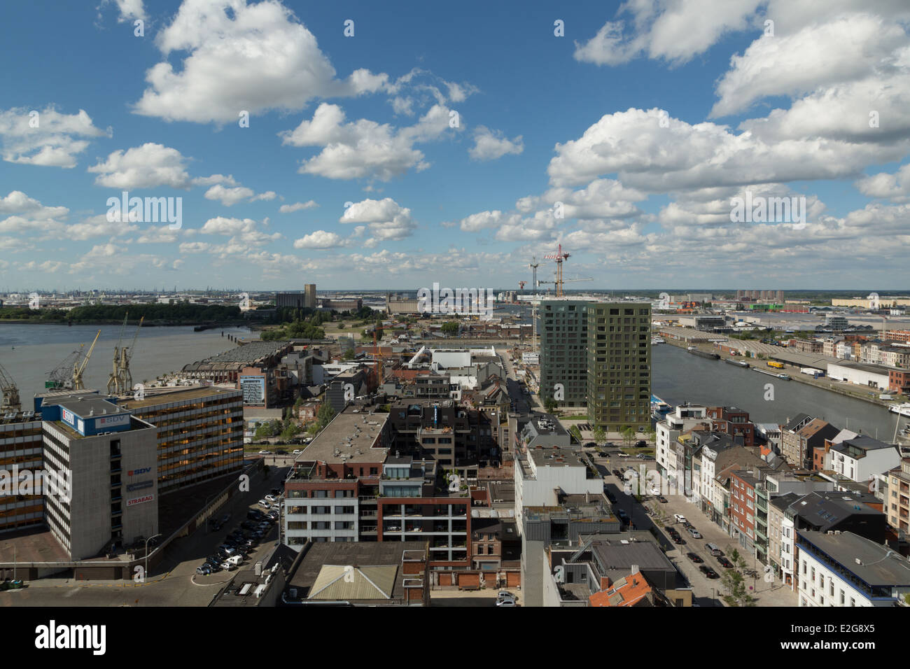 A photograph of the view of the cityscape from the MAS museum in ...