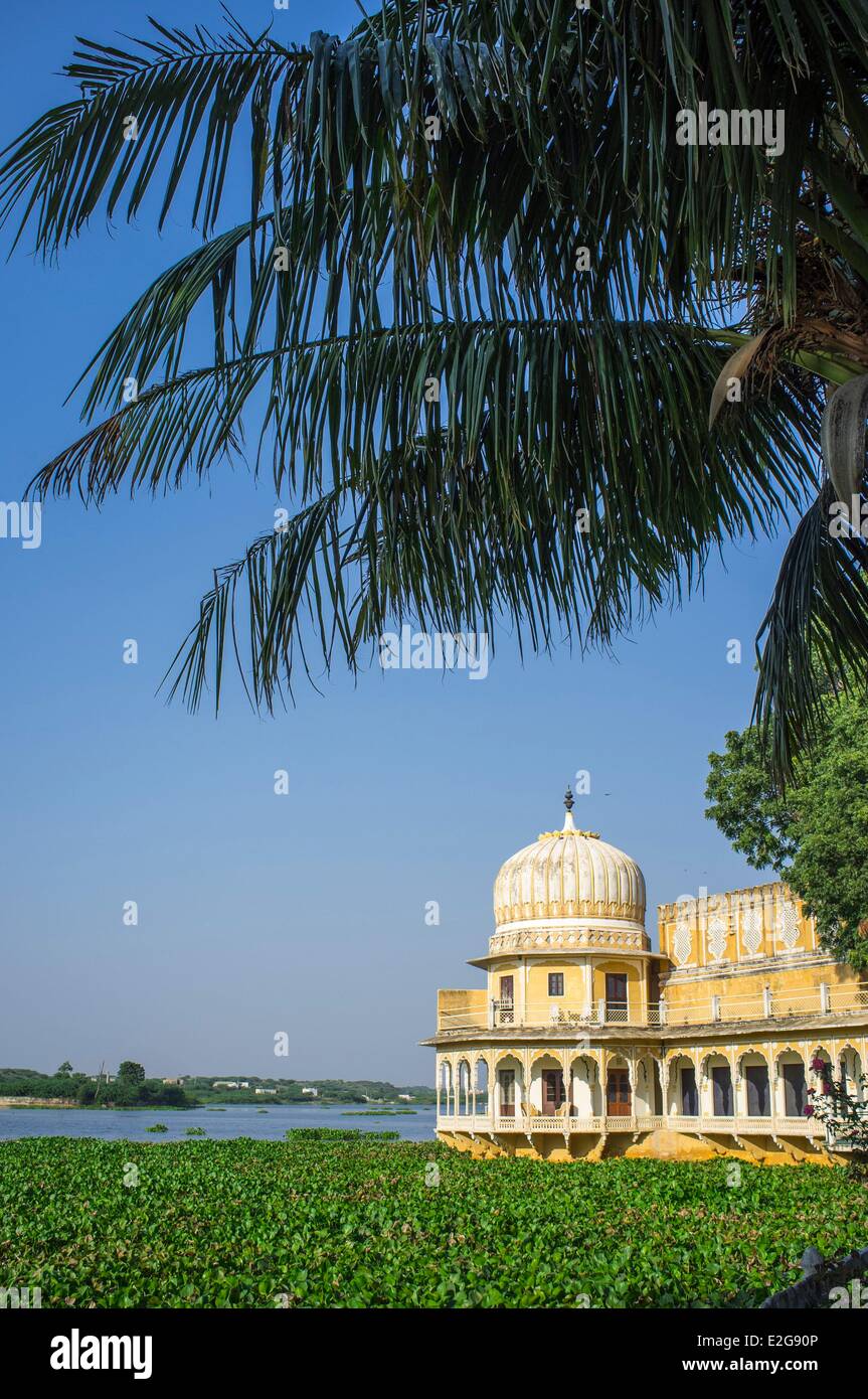 India Rajasthan State Kishangarh the Phool Mahal Palace on the shore of ...