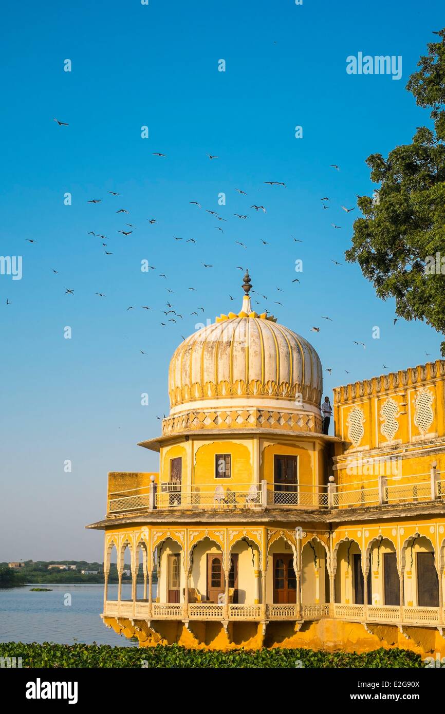 India Rajasthan State Kishangarh the Phool Mahal Palace on the shore of ...