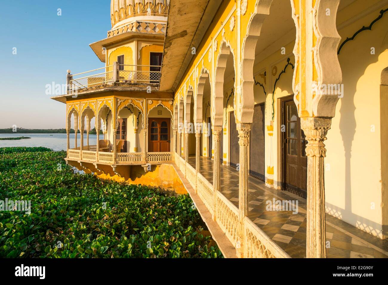 India Rajasthan State Kishangarh the Phool Mahal Palace on the shore of ...