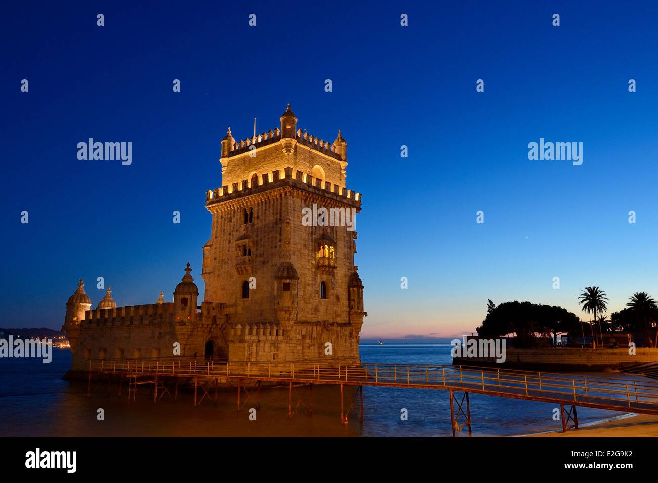 Portugal Lisbon Belem district Belem Tower (Torre de Belem) listed as ...