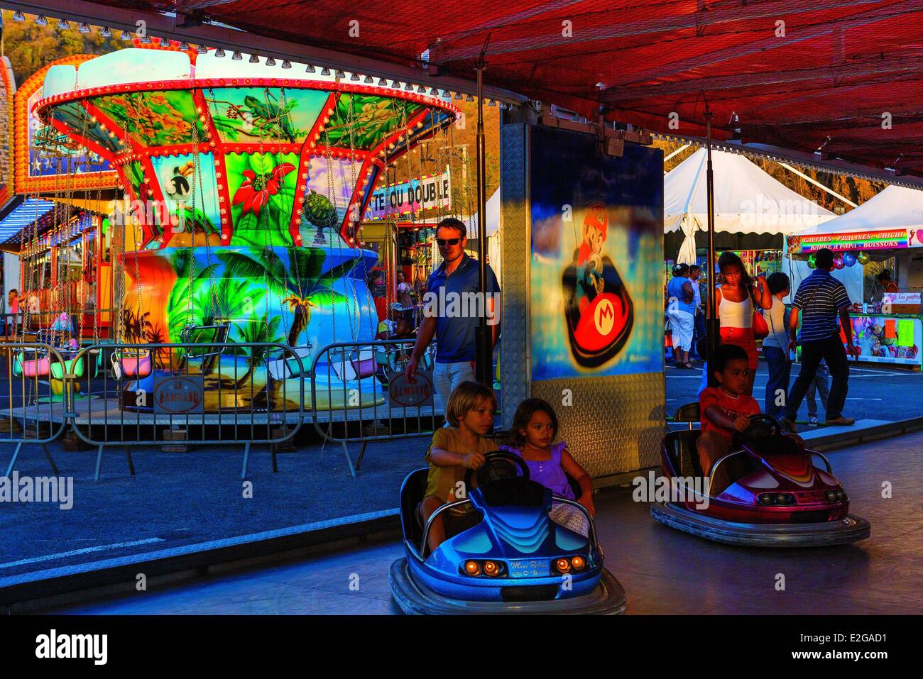 France Ile de la Reunion (French overseas department) Saint Leu funfair ...