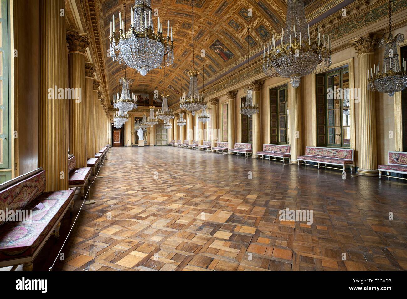 France Oise Compiegne Compiegne castle gallery of prom Stock Photo - Alamy