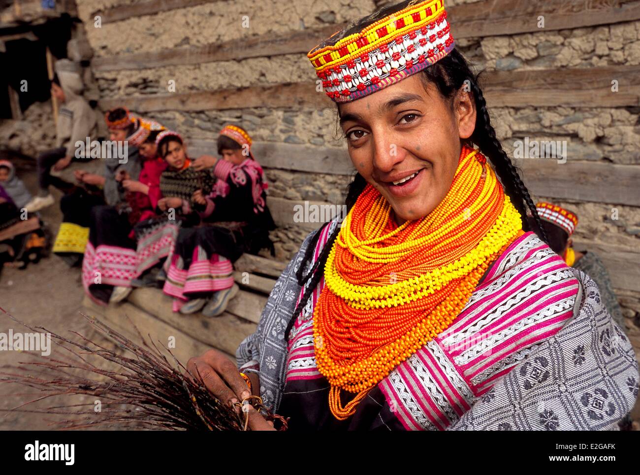 Pakistan Khyber Pakhtunkhwa Kalash valleys Bumburet valley Kalash woman ...