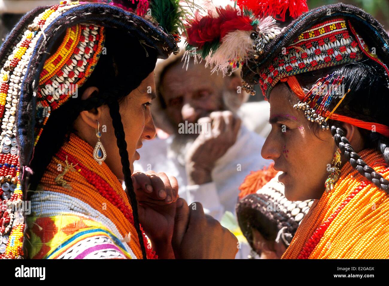 Pakistan Khyber Pakhtunkhwa Kalash valleys Bumburet valley Kalash women ...