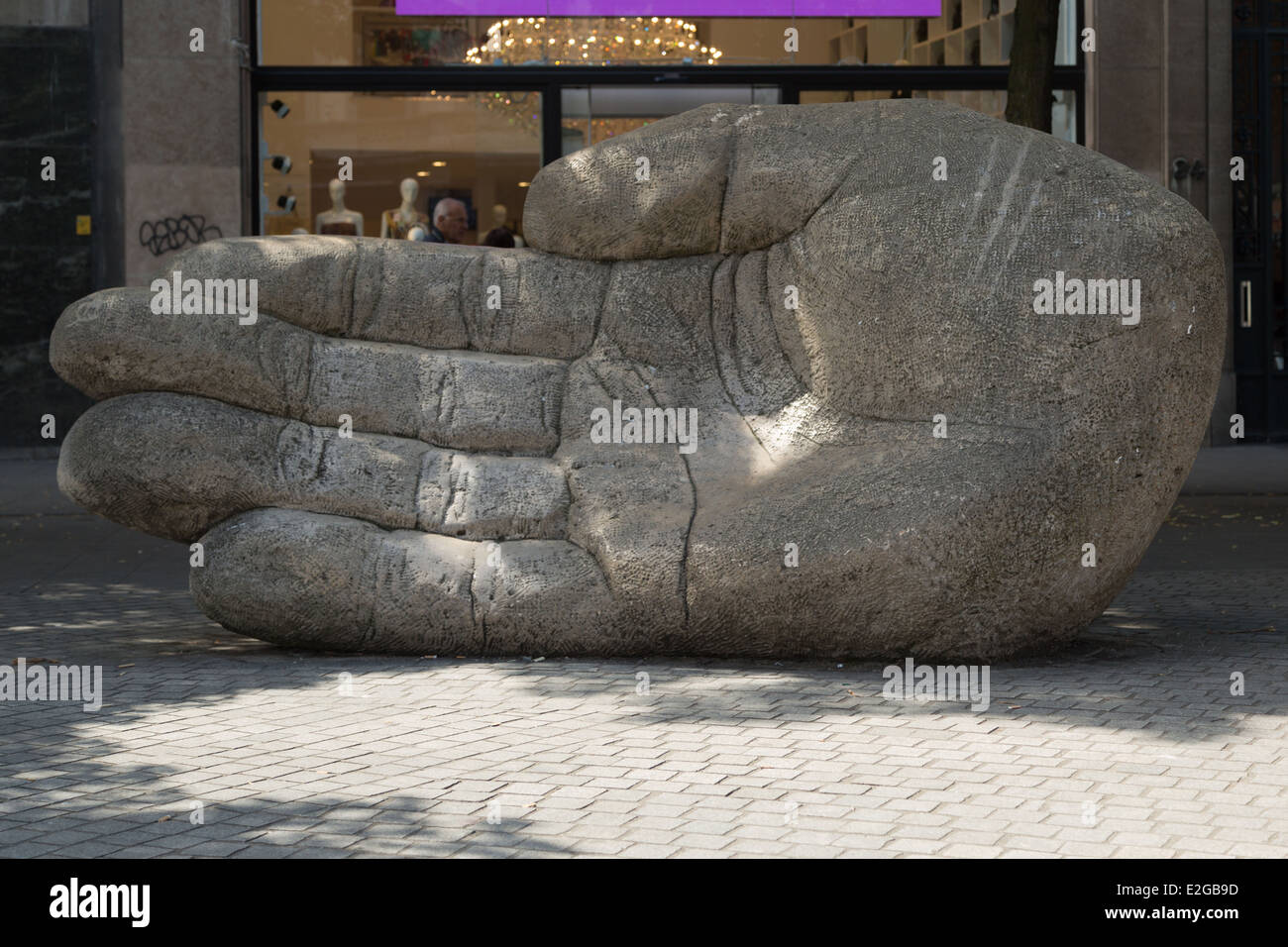 A photograph of the Antwerp hand in Antwerp, Belgium. Antwerp is a city ...