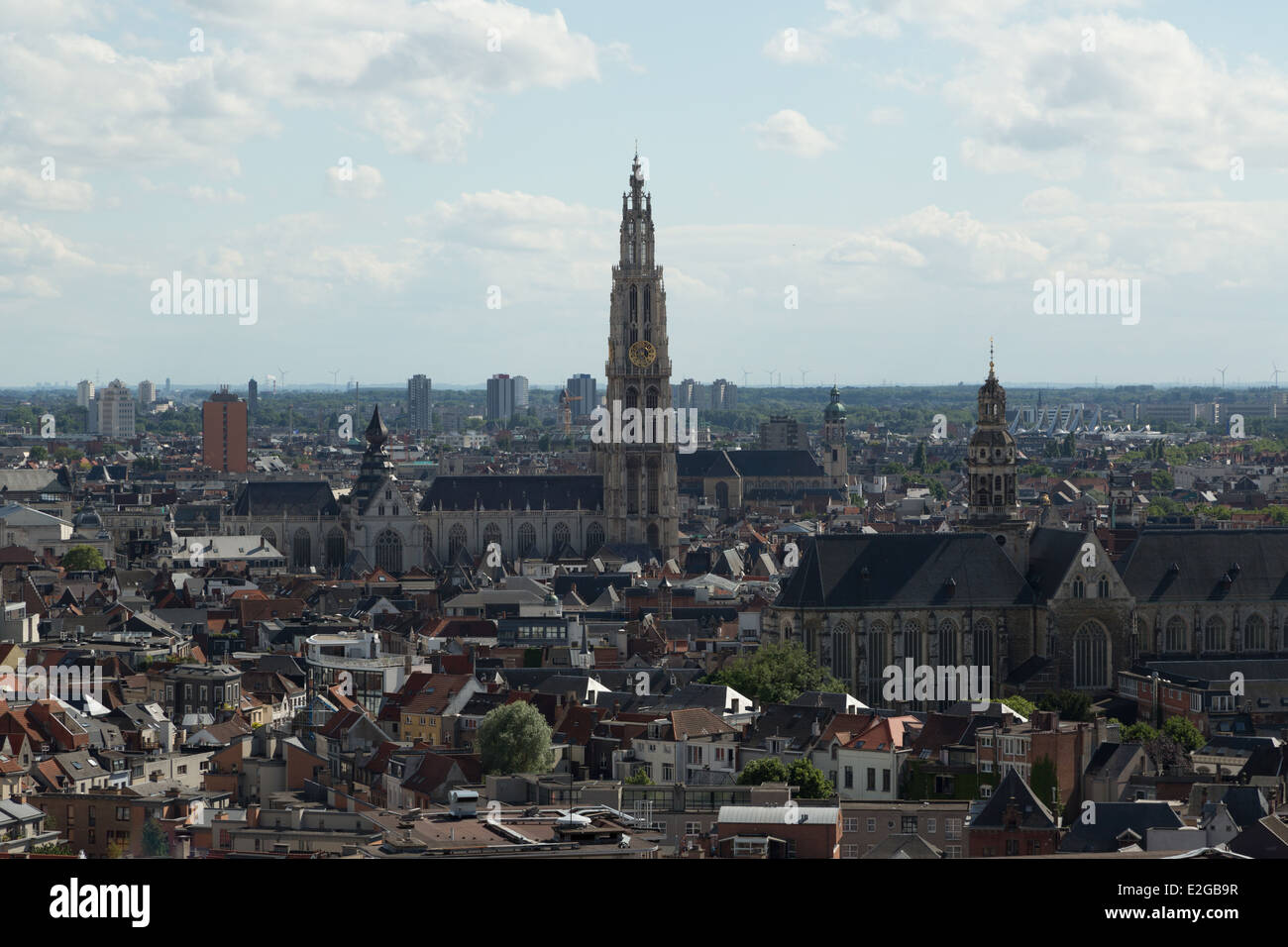 A photograph of the view from the MAS museum in Antwerp, Belgium Stock ...