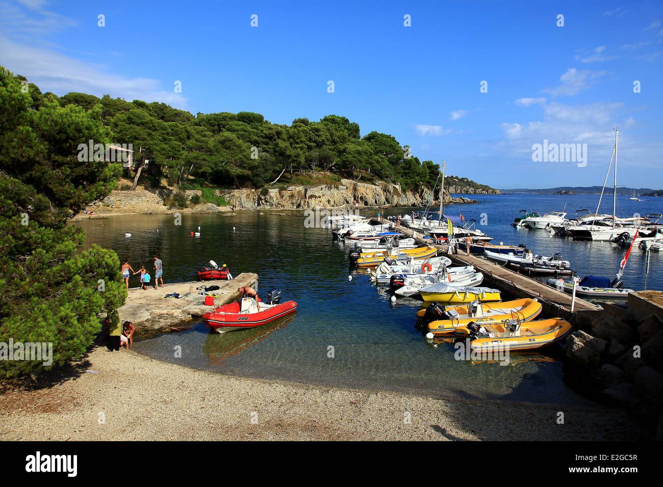 France Var Port Cros National Park Hyeres Giens Peninsula Port du Niel ...