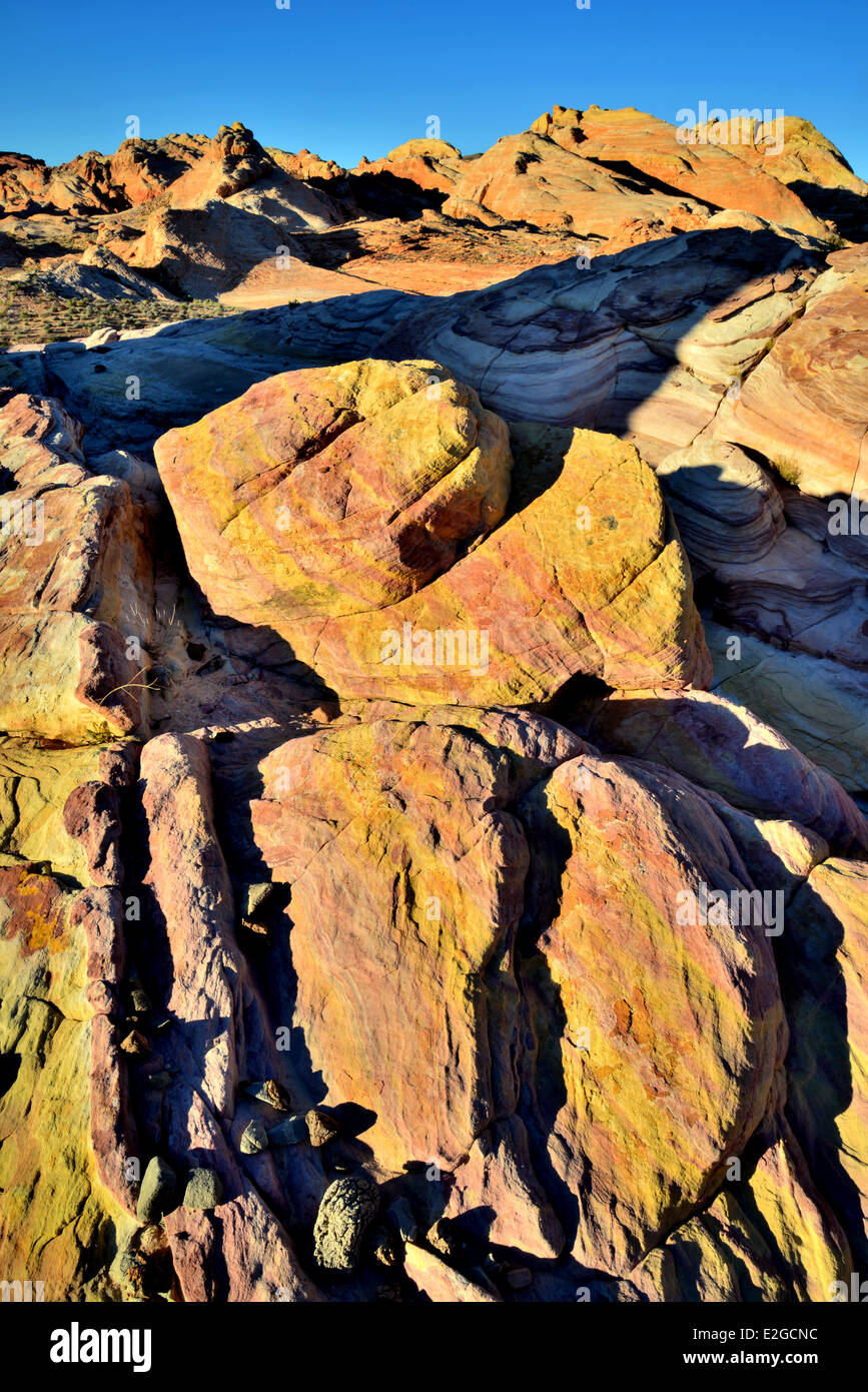 Colorful sandstone in Valley of Fire State Park north of Las Vegas in ...